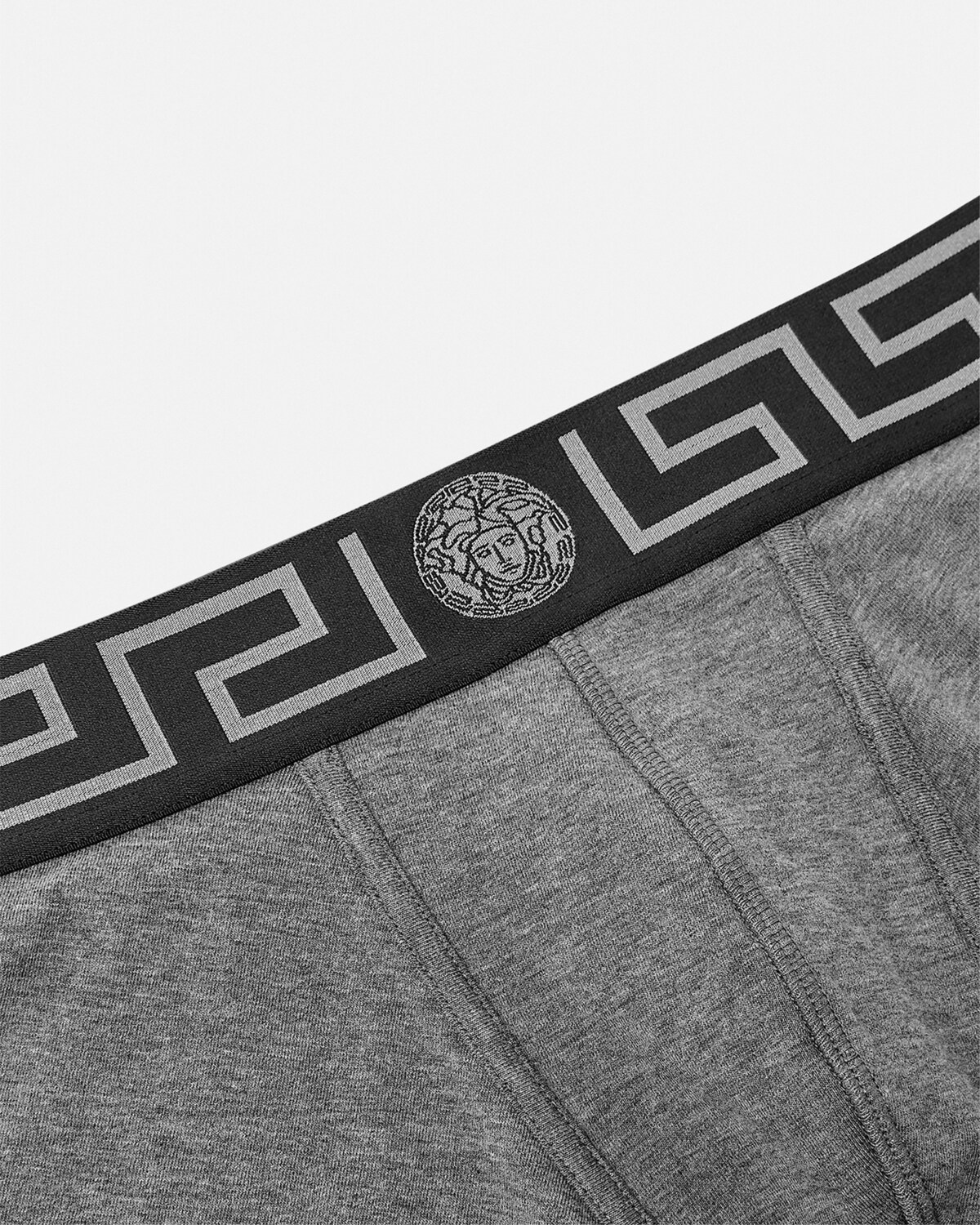 Greca Border Long Trunks Gray | VERSACE US