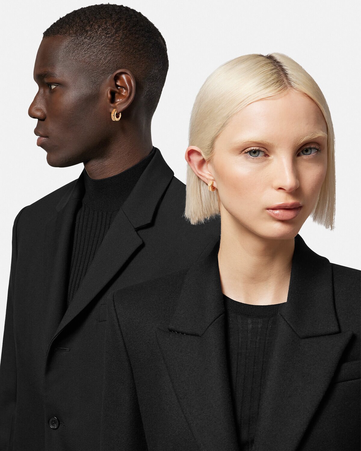 Nuts And Bolts Greca Earrings Gold Versace Us