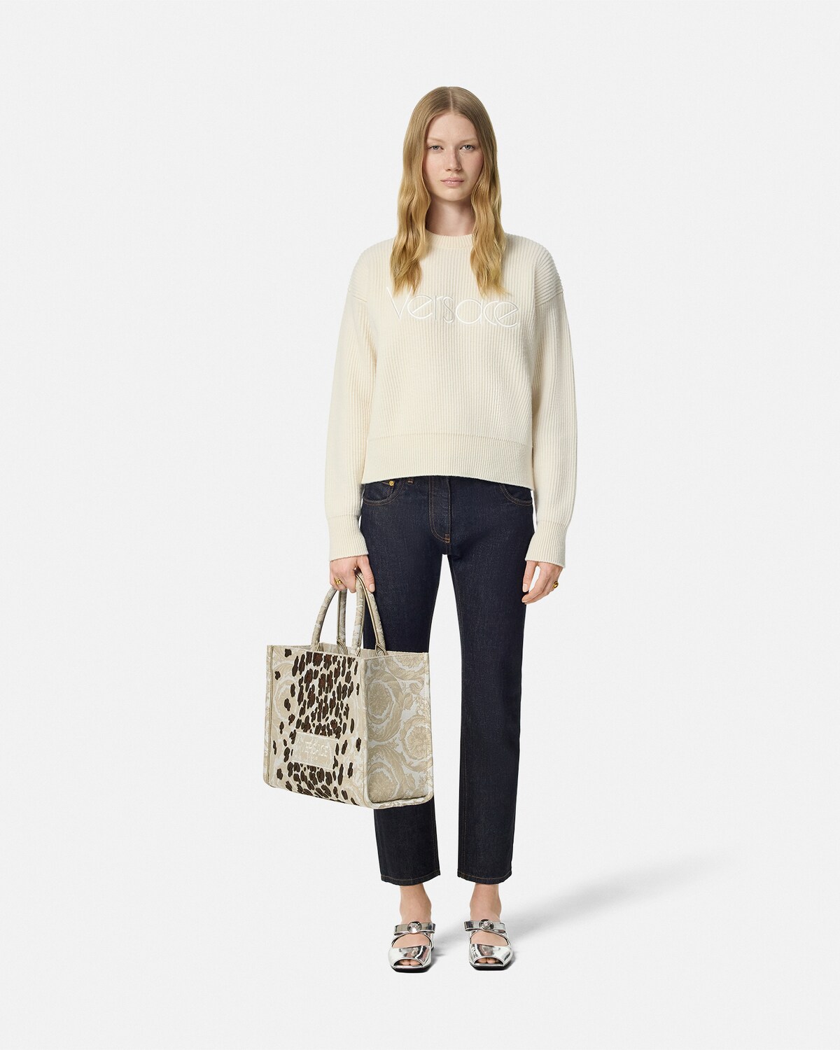 1978 Re-Edition Logo Knit Sweater | VERSACE US