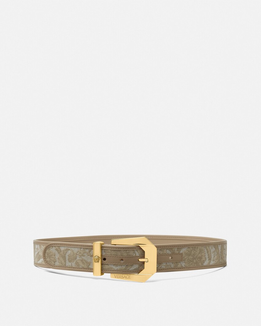 Medusa Heritage Barocco Jacquard Belt 4 cm Print | VERSACE US
