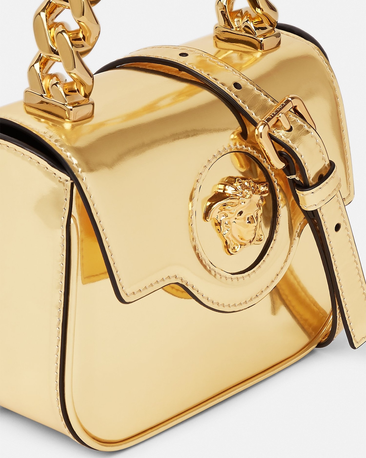La Medusa Patent Mini Bag Gold | VERSACE