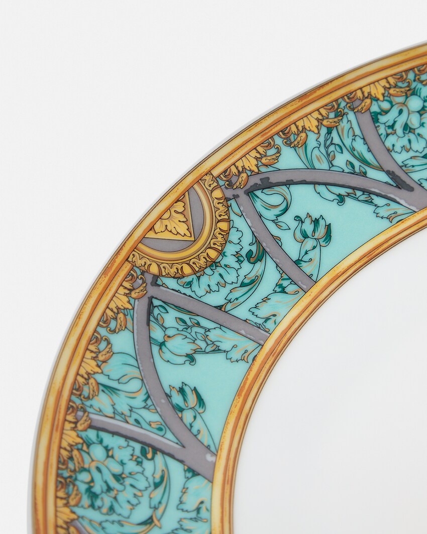 Scala del Palazzo Verde Dinner Plate 28 cm Print | VERSACE AU