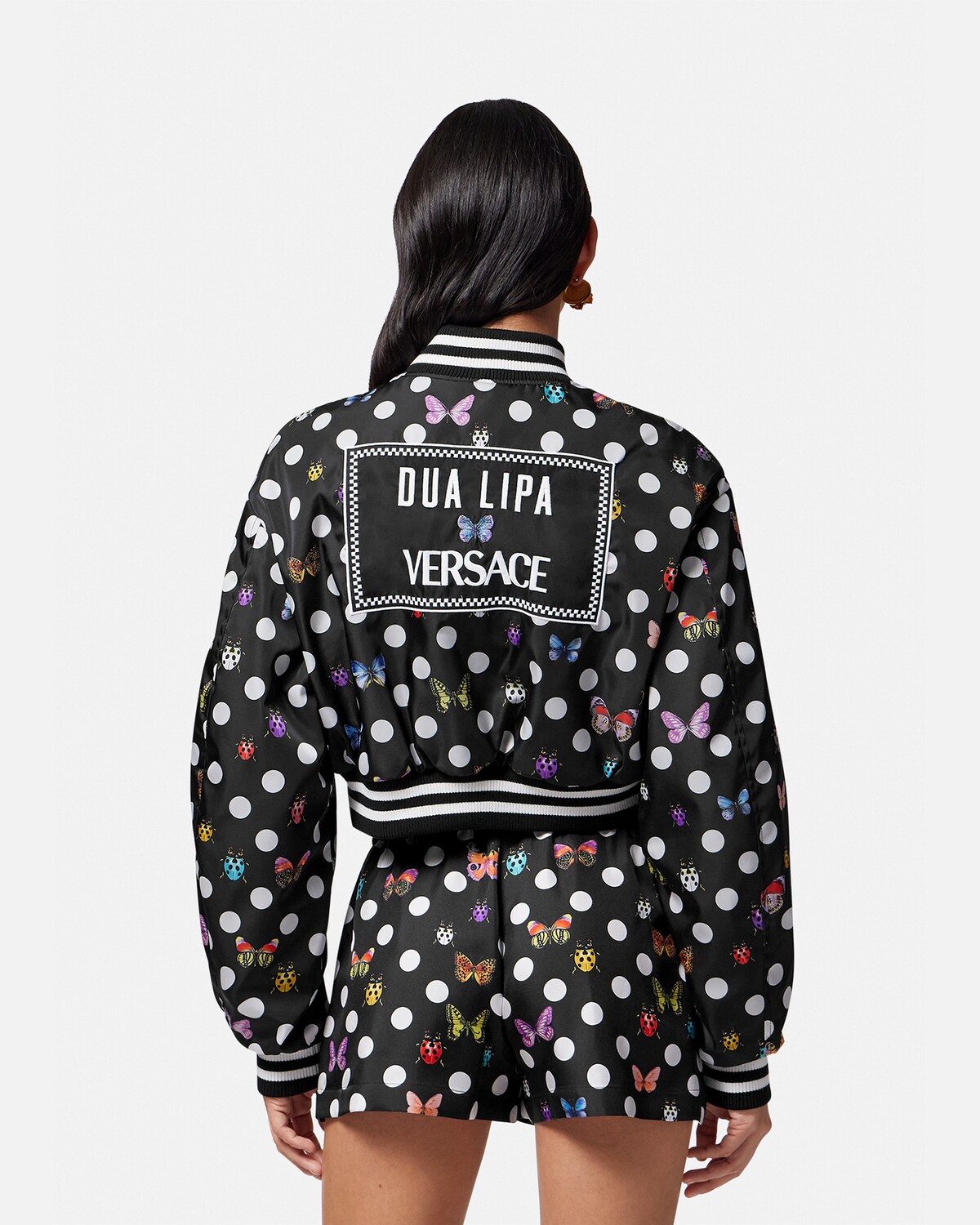 Versace Butterflies Crop Bomber Jacket for Women | Online Store EU