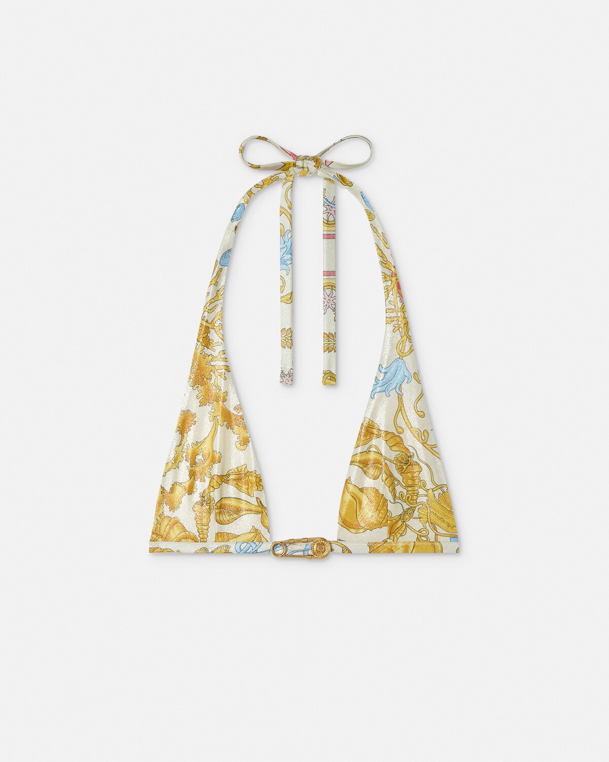Underwater Barocco Metallic Bikini Top Multicolor Gold VERSACE US Underwater Barocco Metallic Bikini Top Multicolor Gold VERSACE US