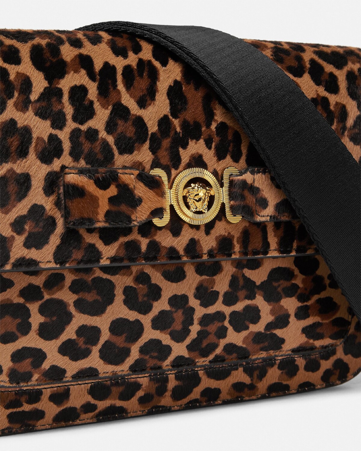 Leopard Medusa Biggie Messanger Bag Animalier | VERSACE AU
