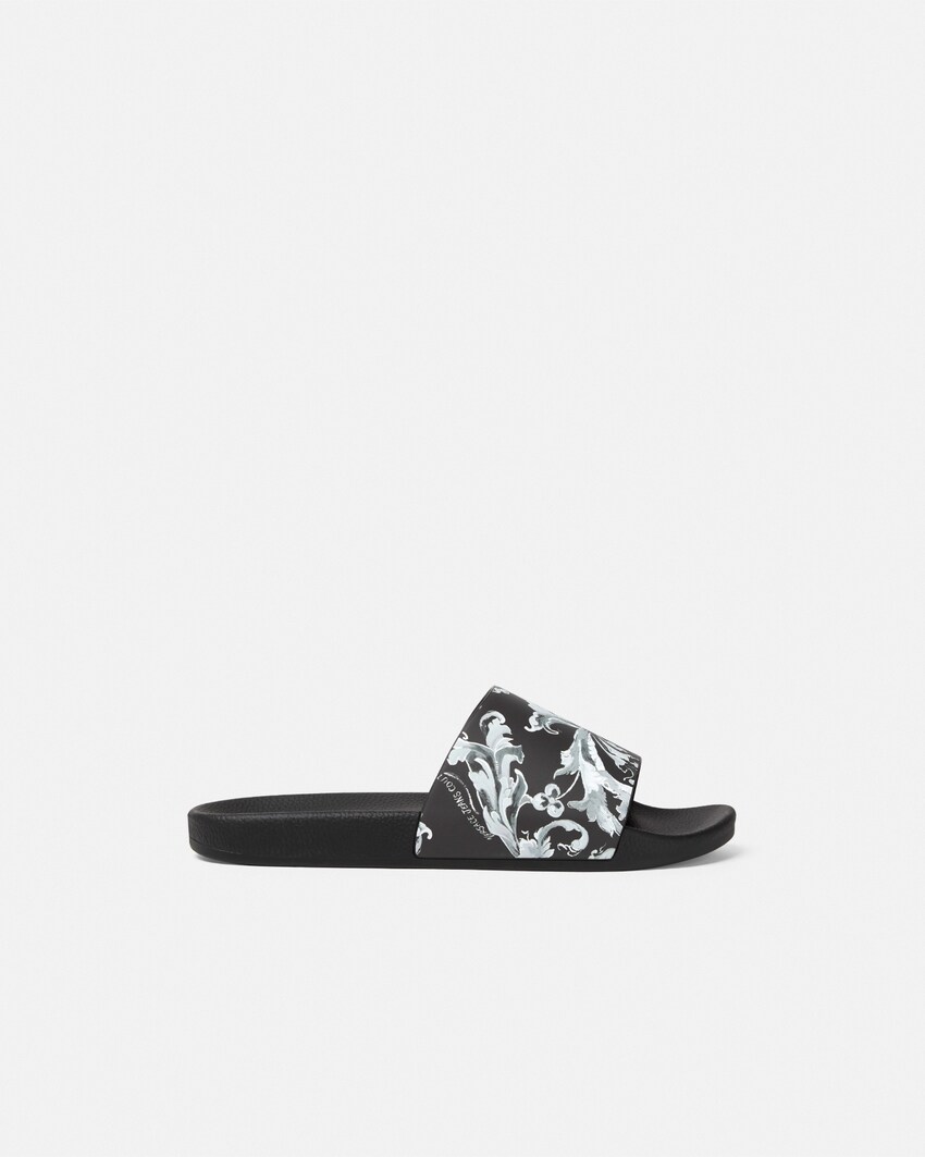 Chanclas Outline Barocco Negro,Gris | VERSACE