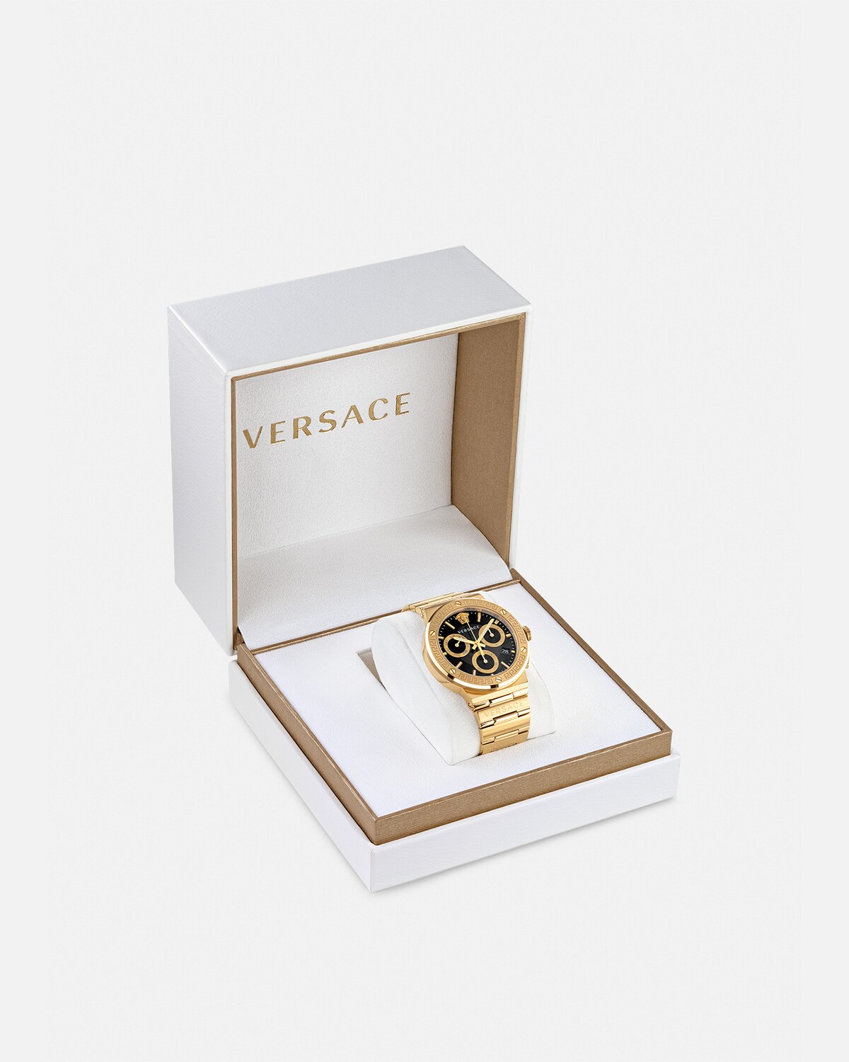 Greca Logo Chrono Watch Gold | VERSACE TH