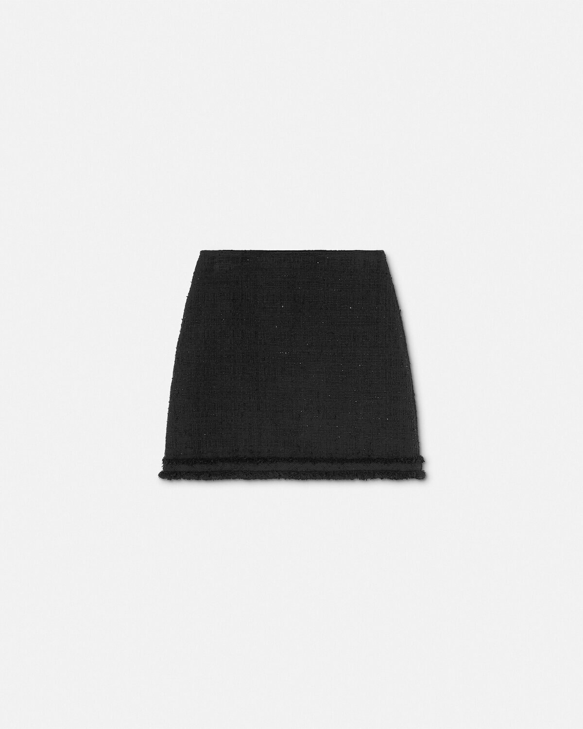 Tweed Mini Skirt Black Versace Us