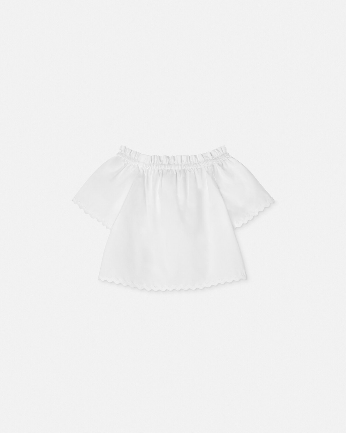 Embroidered Sangallo Kids Shirt White | VERSACE US