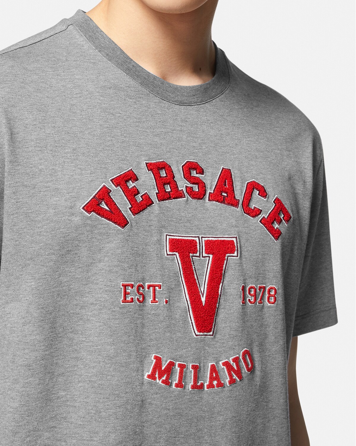Versace Varsity Logo T-Shirt for Men | US Online Store