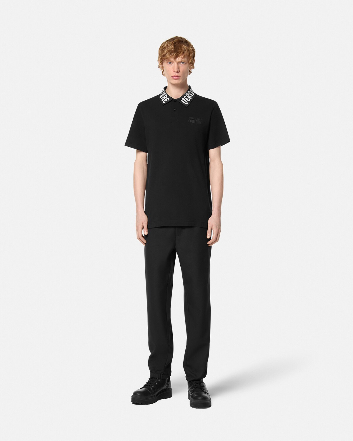 Gothic Logo Regular-Fit Polo Shirt | VERSACE
