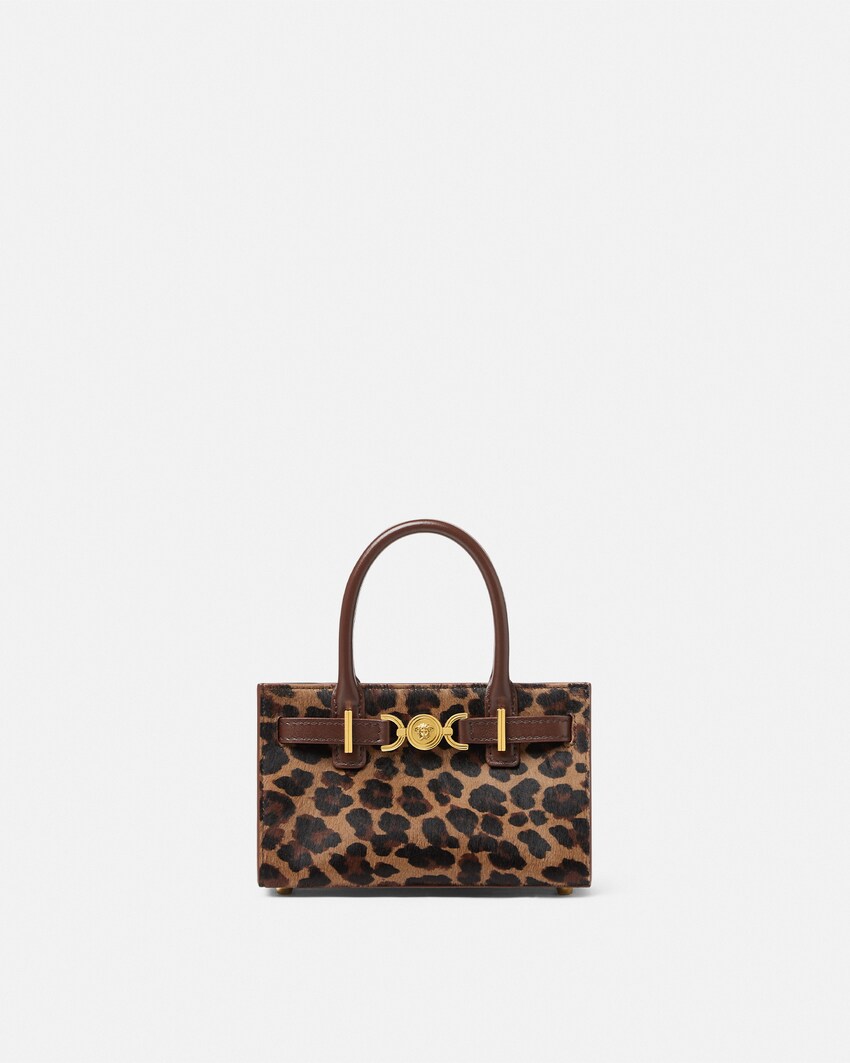 Leopard Medusa '95 Mini Tote Bag Animalier | VERSACE CA