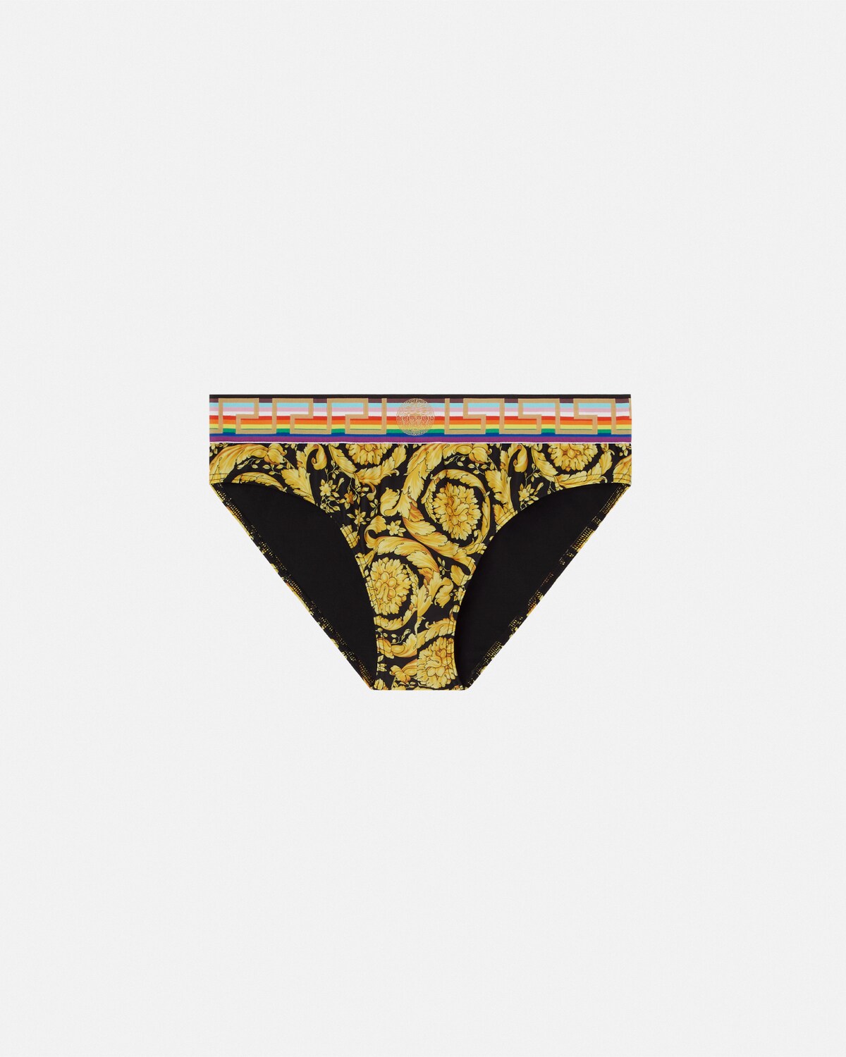 Pride Barocco Swim Briefs Black,Print | VERSACE