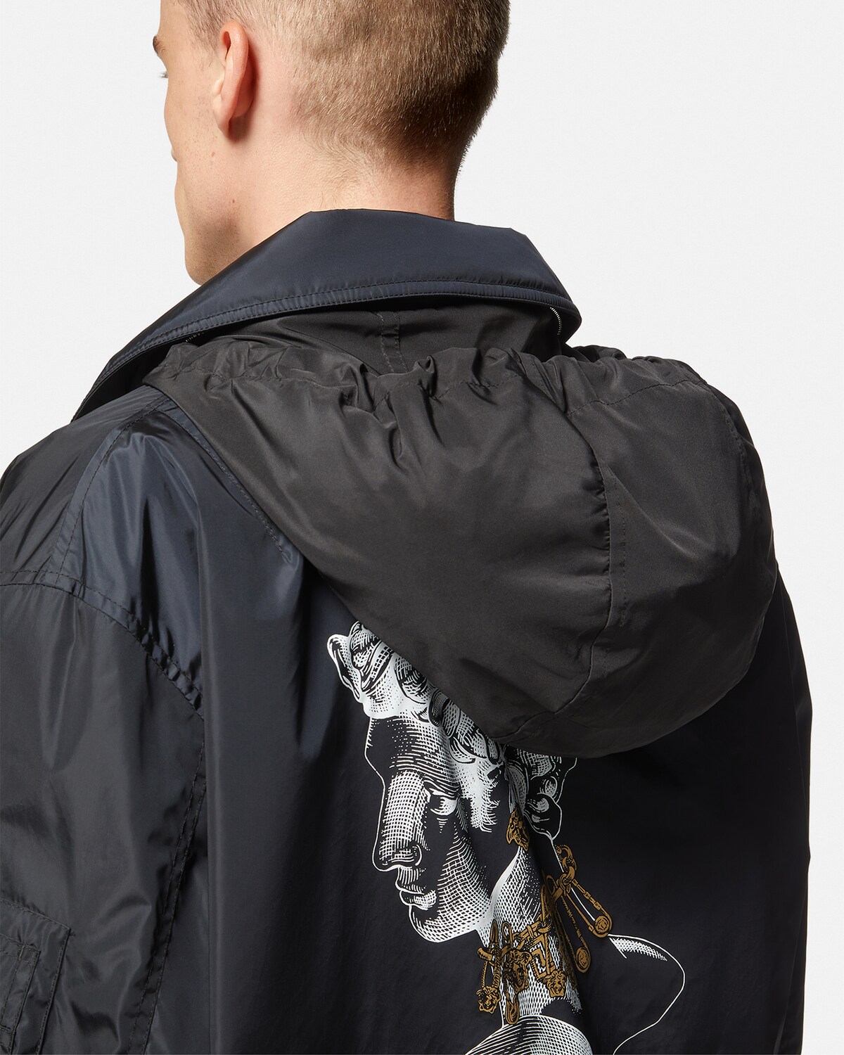 Versace Nylon Graphic Logo Blouson Jacket for Men | Online Store EU
