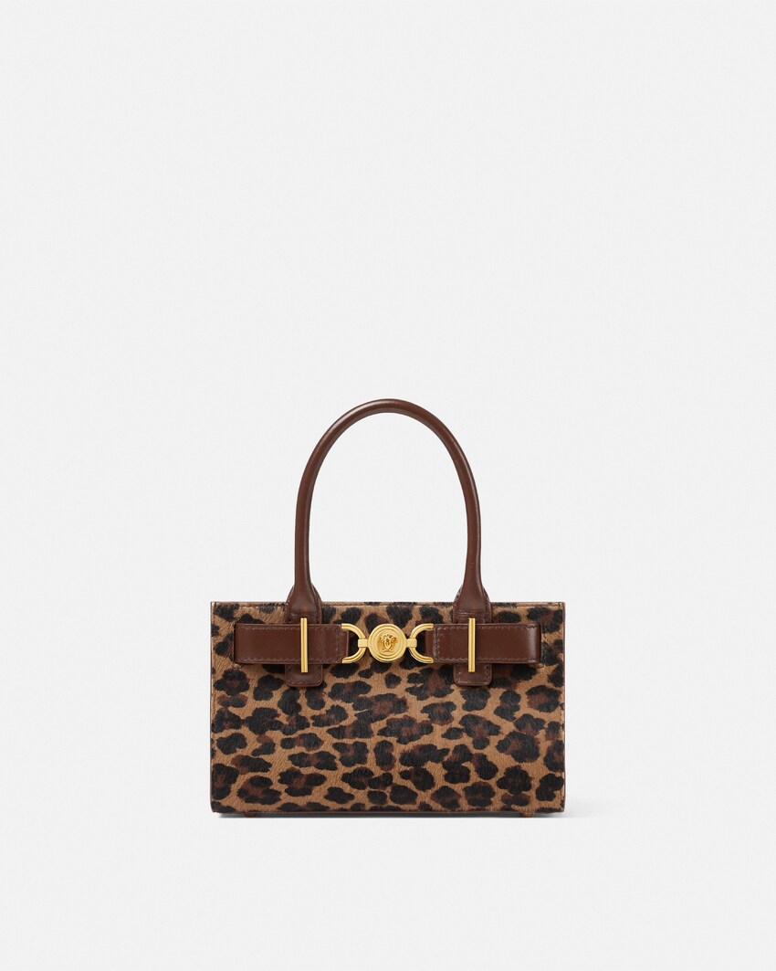 Leopard Medusa '95 Small Tote Bag Animalier | VERSACE CA