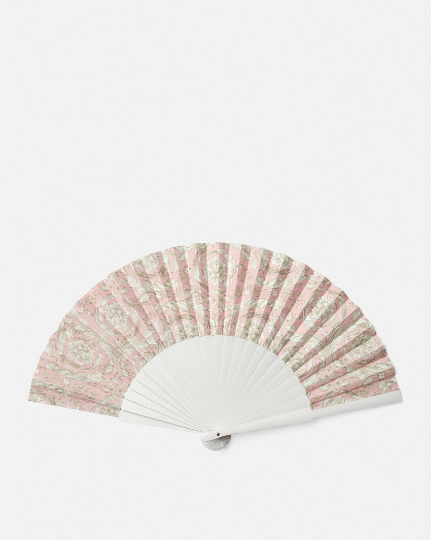 Barocco Hand Fan White | VERSACE
