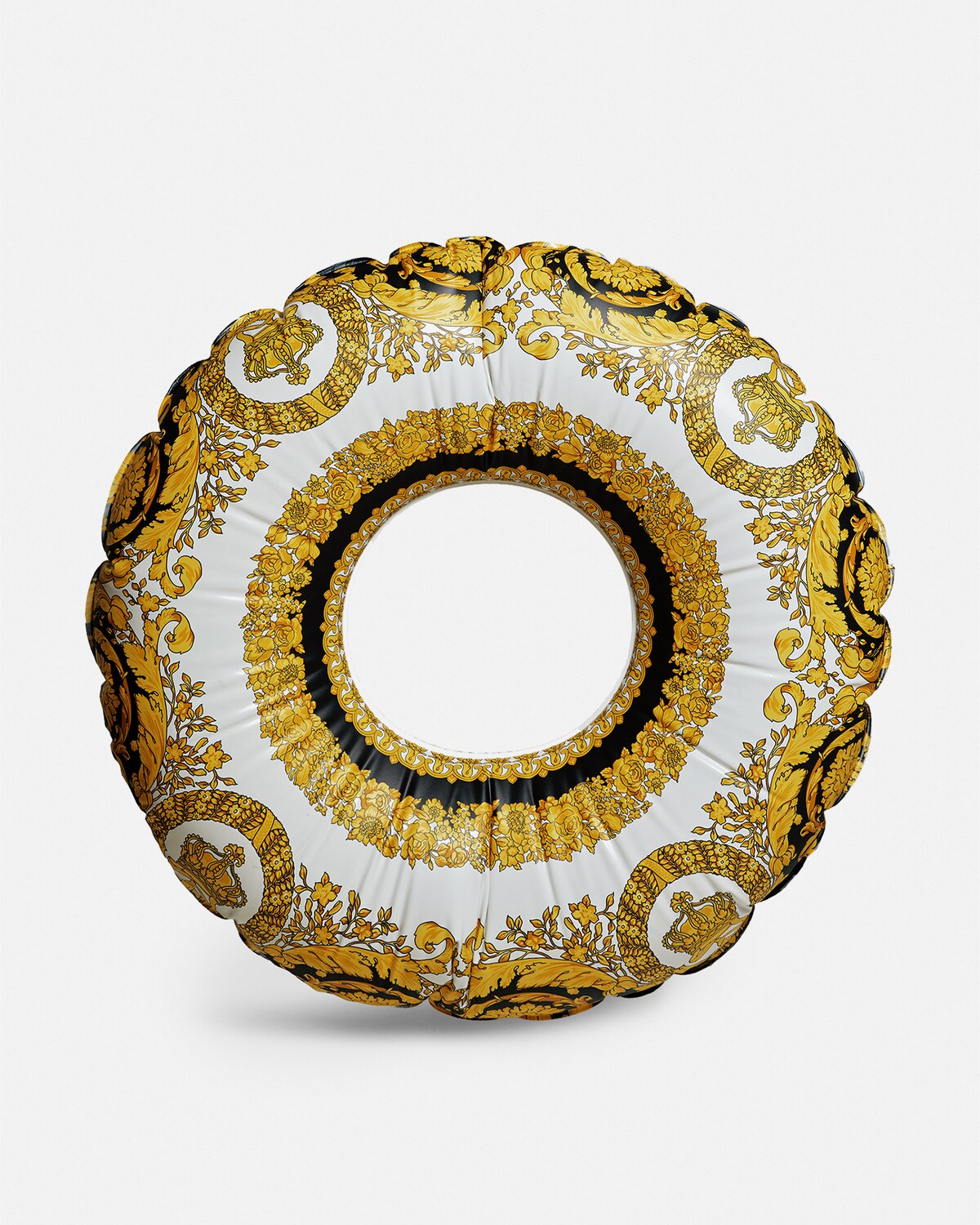 Crete de Fleur Inflatable Float Black,Print | VERSACE US