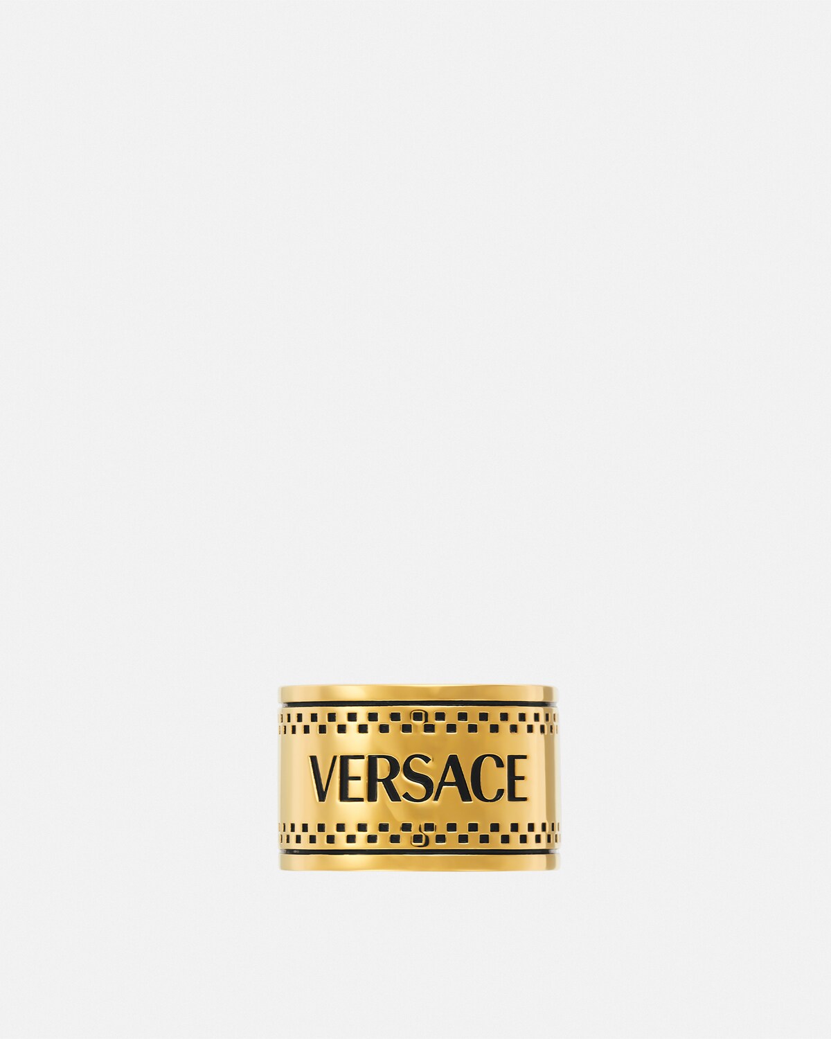 90s Vintage Logo Ring Gold | VERSACE US