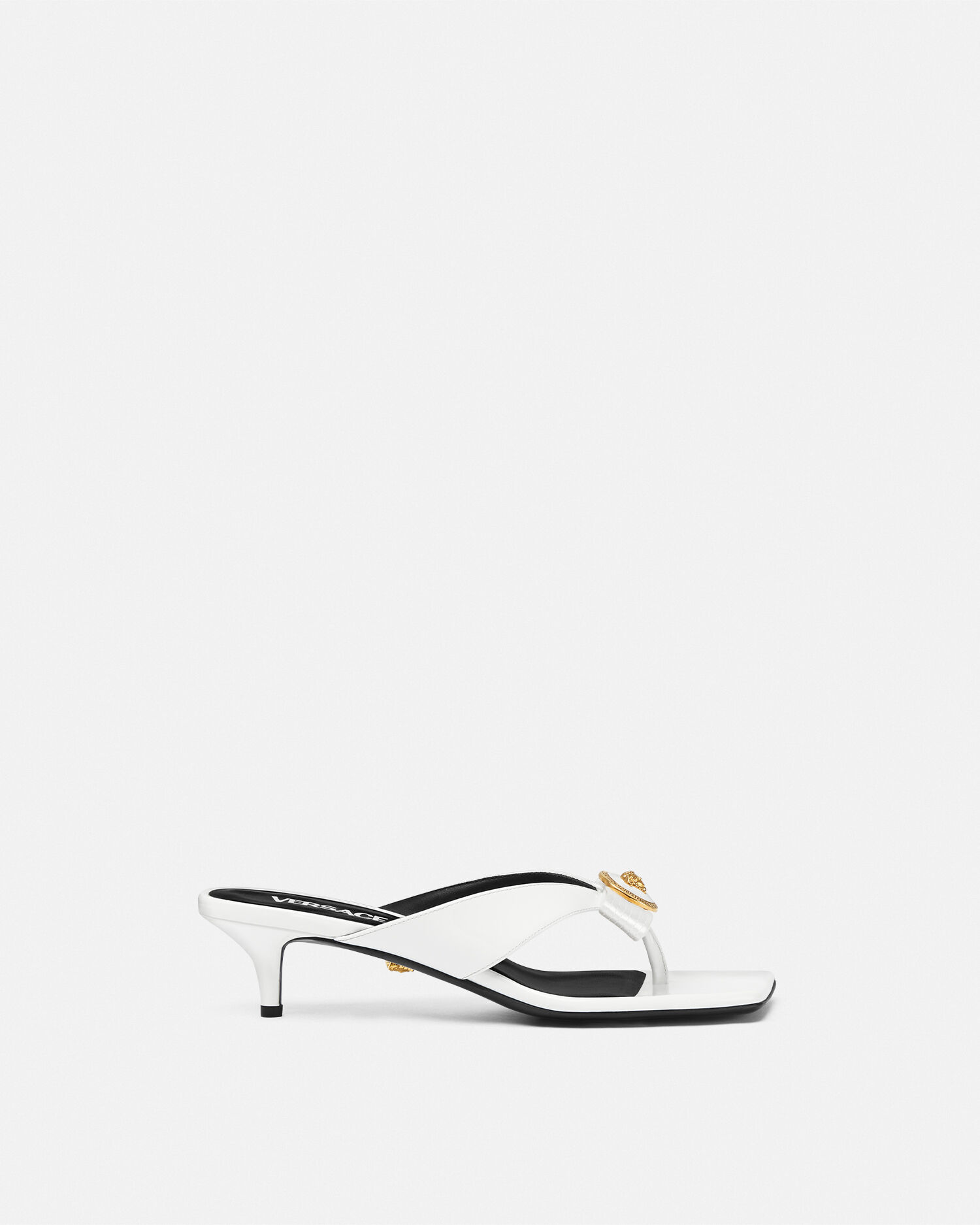 Gianni Ribbon Patent Mules 45 mm | VERSACE US Gianni Ribbon Patent Mules 45 mm | VERSACE US