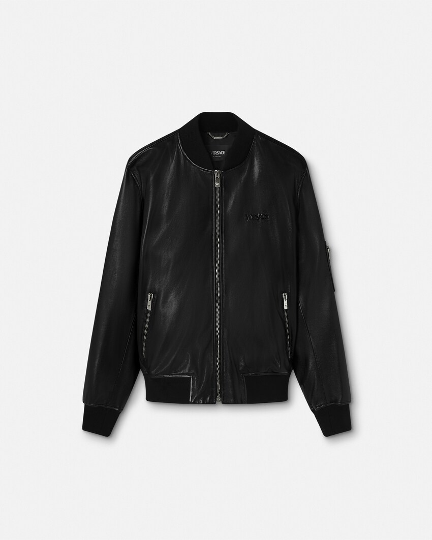 Versace Leather Bomber Jacket | VERSACE