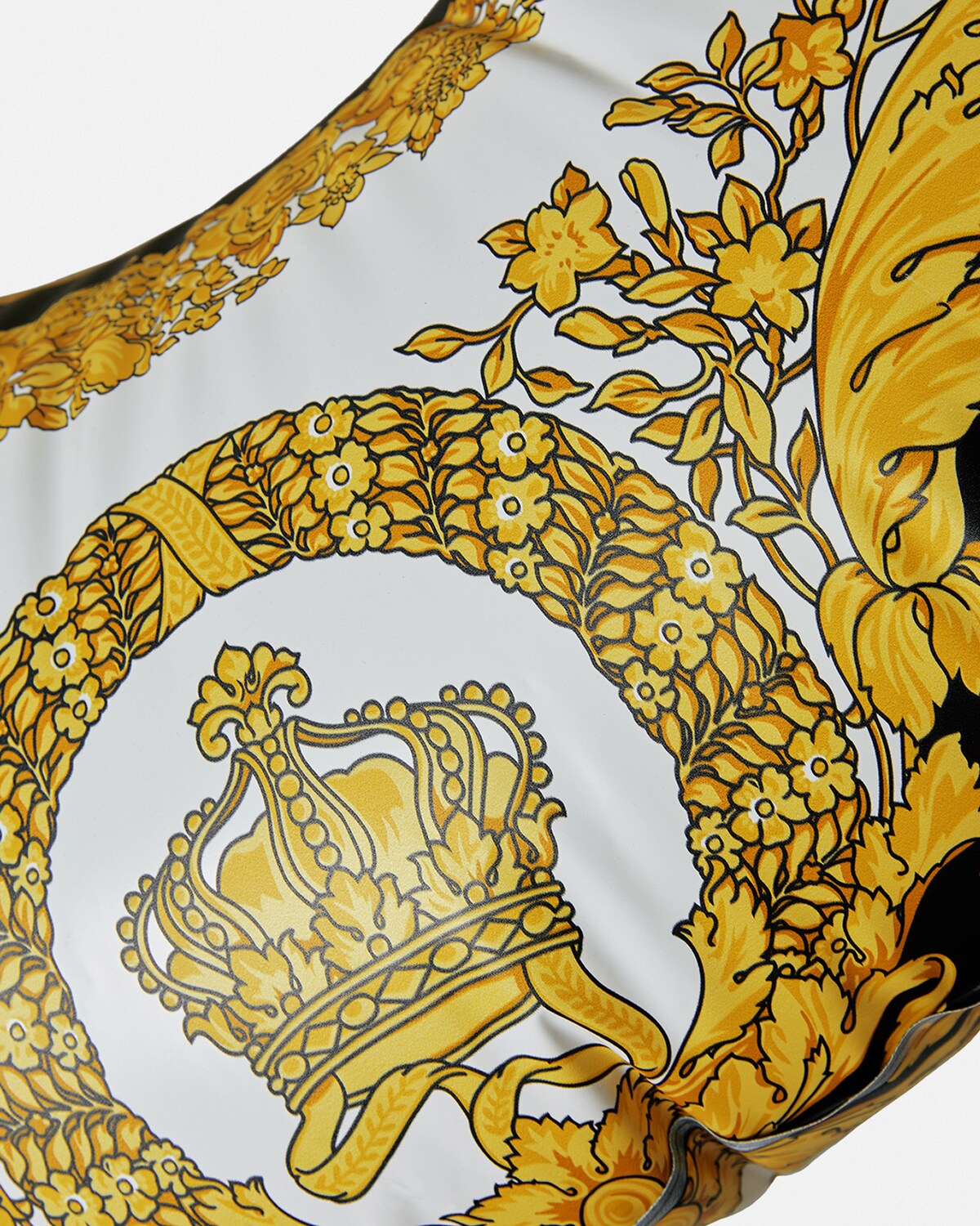 Crete de Fleur Inflatable Float Black,Print | VERSACE US