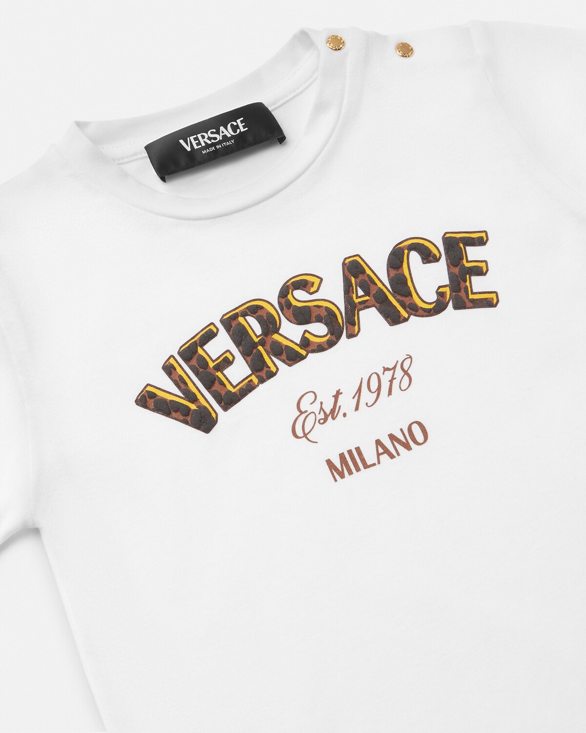 Camiseta Versace Wild Stamp Baby Blanco | VERSACE