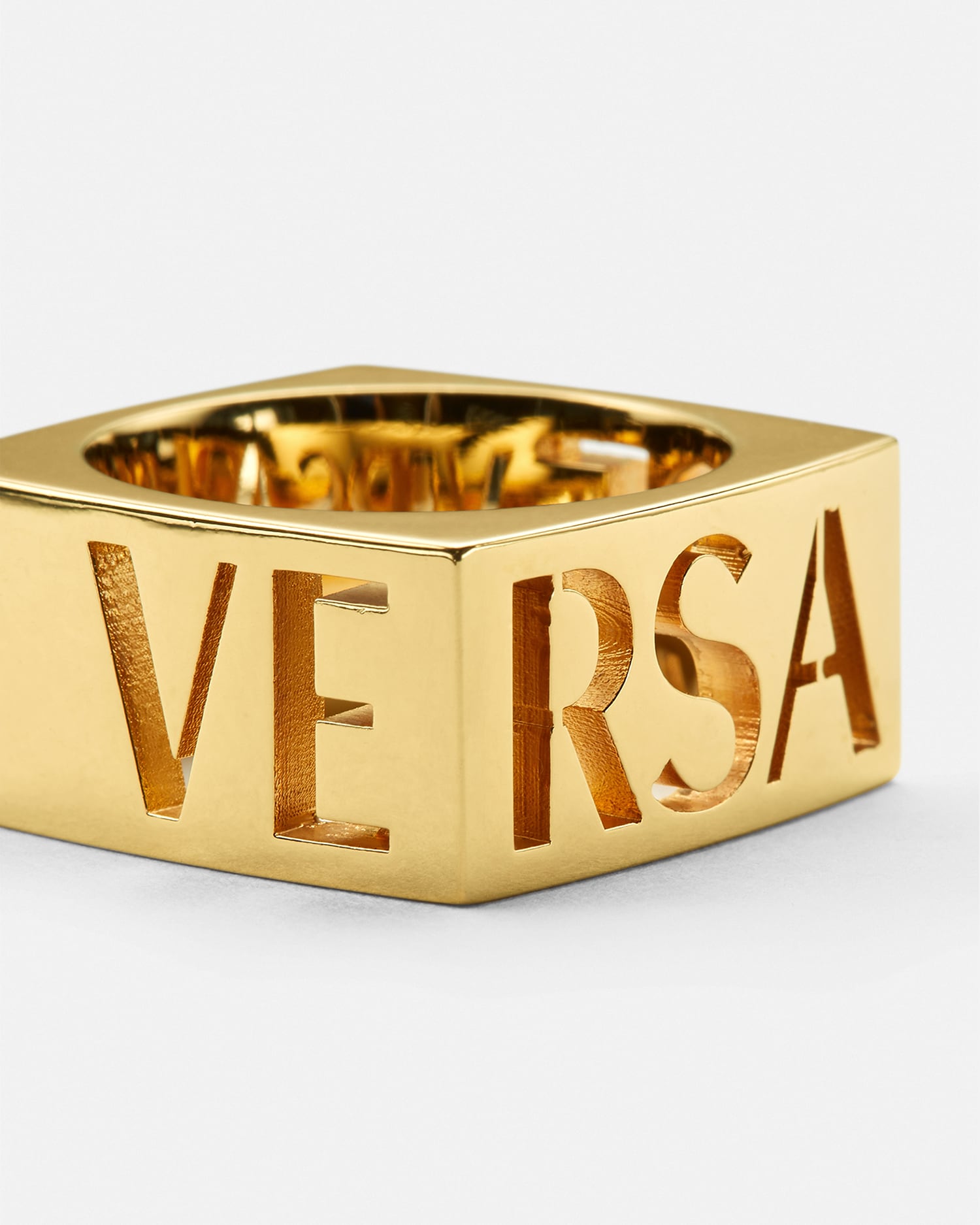 Versace Medusa Logo Ring In Gold | ModeSens