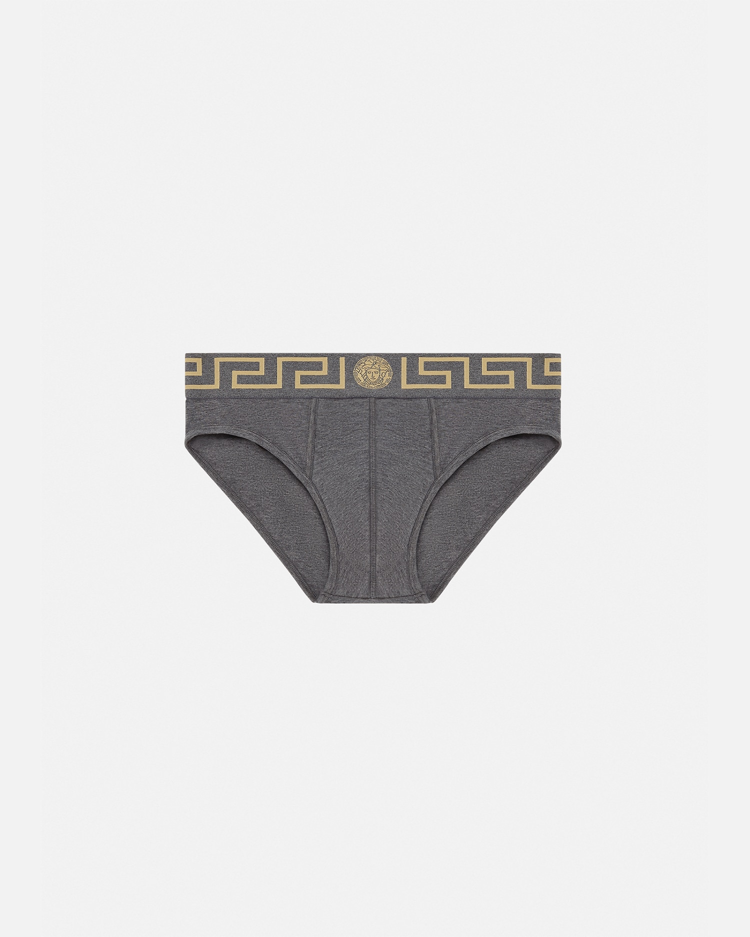 Versace Underwear E Beachwear Greca Border Briefs In Gray | ModeSens