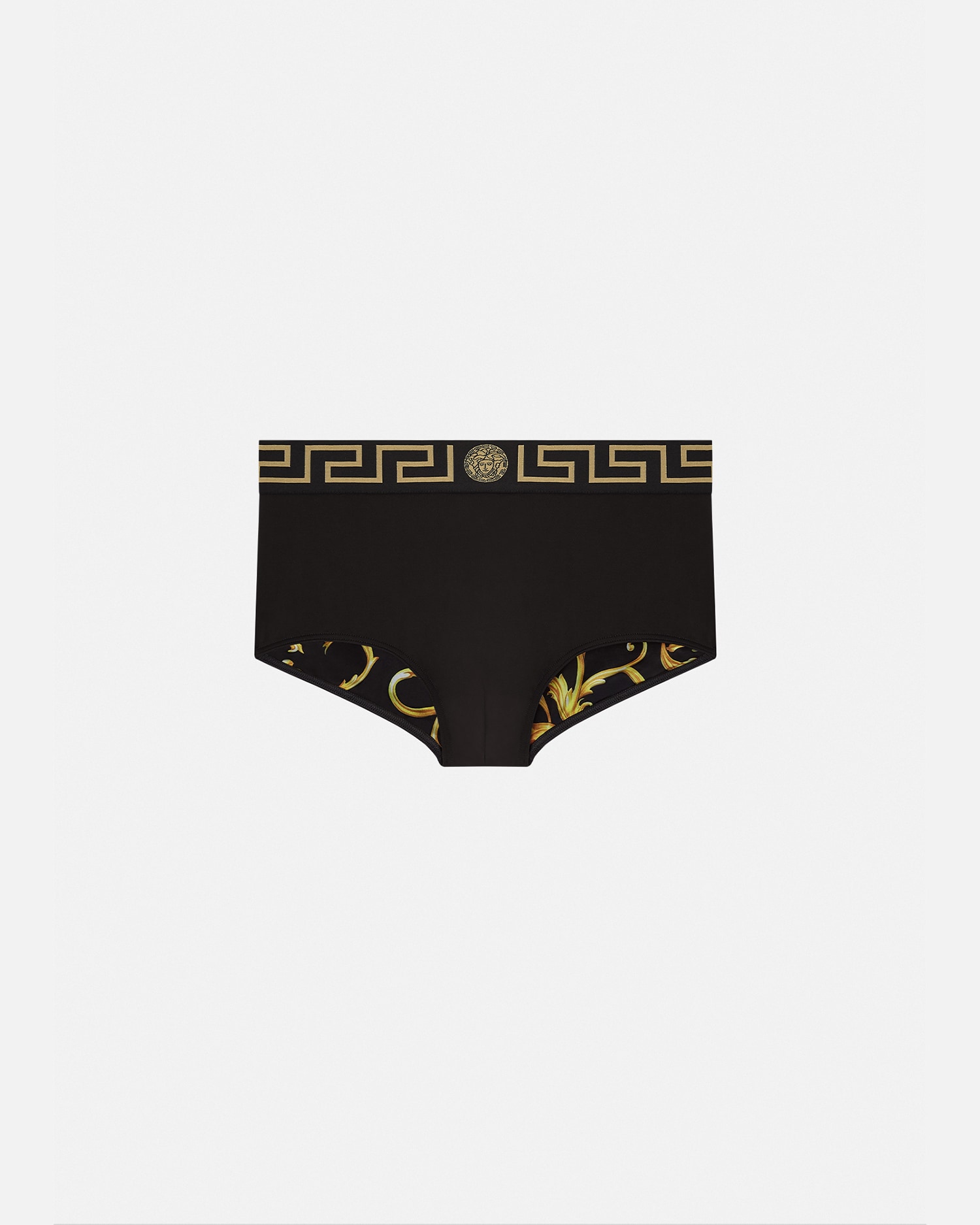 Versace Underwear E Beachwear Greca Border Swim Trunks In Black | ModeSens