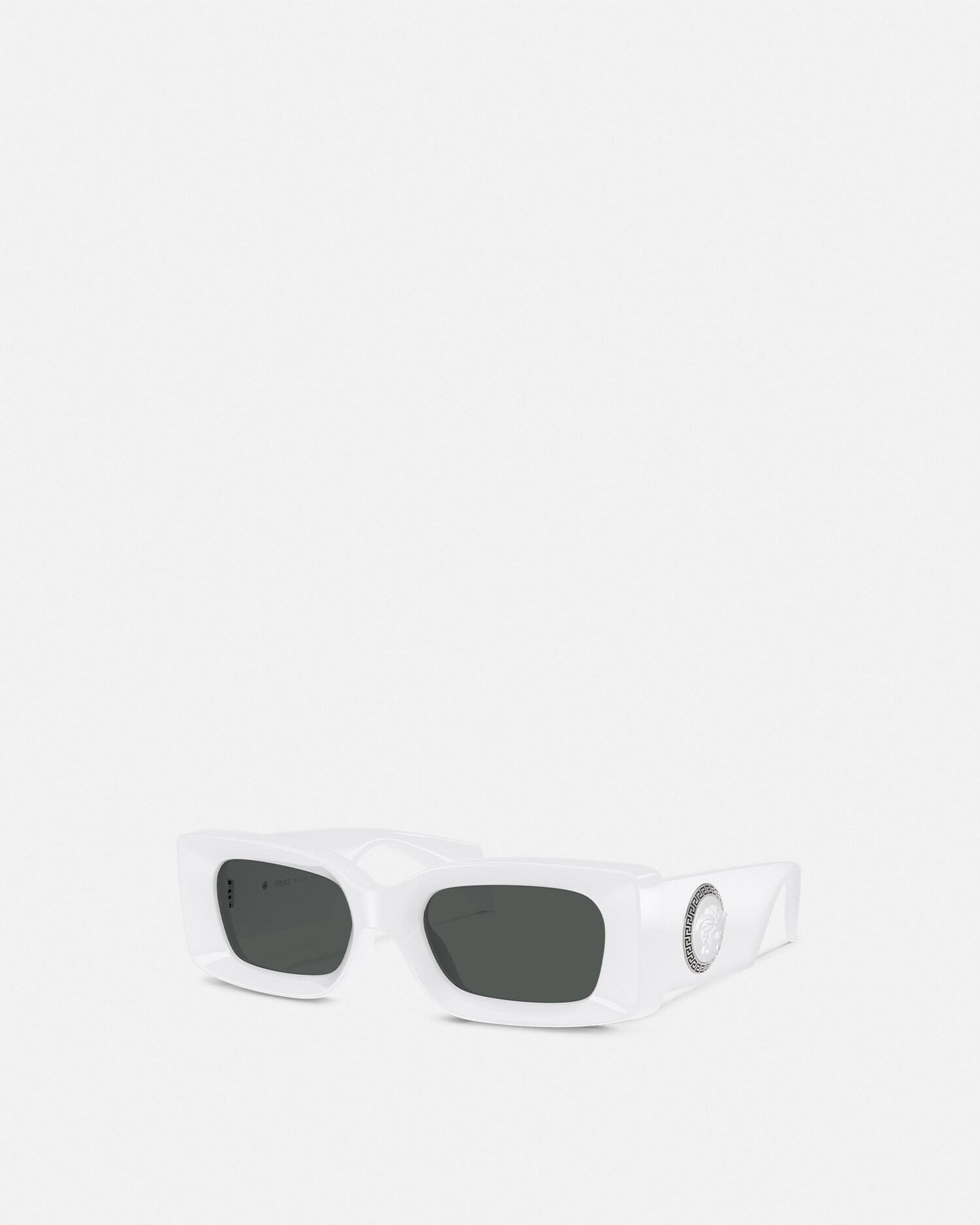 Versace Medusa Medallion Sunglasses In White | ModeSens