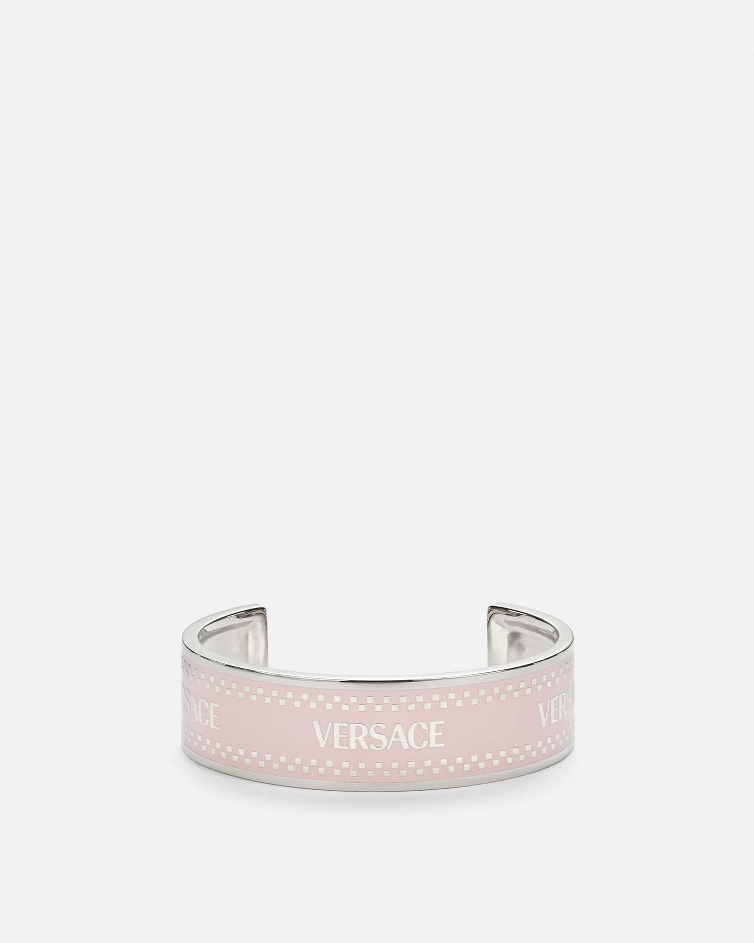 Versace 90s Vintage Logo Cuff Bracelet In Silver | ModeSens